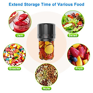 Bunyta Electric Mason Jar Vacuum Sealer Kit - 2000mAh Battery, Enhanced Motor, Wide & Regular Mouth Lids Compatible, Black - Ideal for Canning