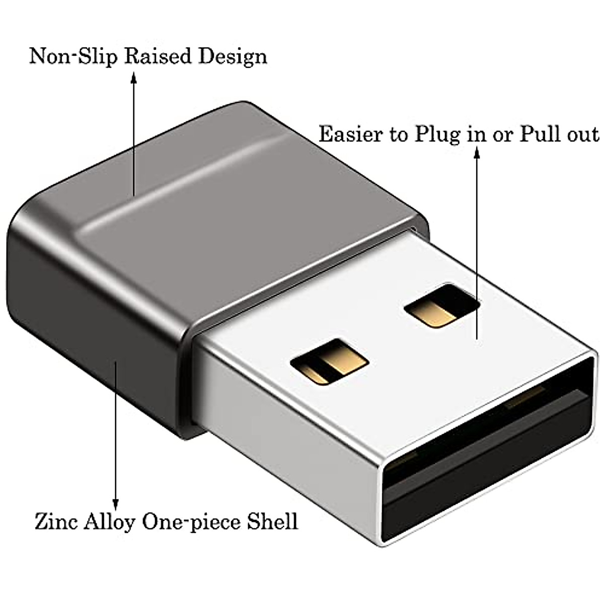AuviPal USB C Female to USB Male Adapter (4 Pack), USB A Charger to USB Type C Cable Converter for Apple Watch Series 7 8 Ultra SE, iPhone 12 13 14 Plus Pro Max, Samsung Galaxy S20 S21 S22