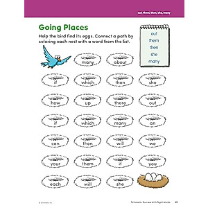 Scholastic Success with Sight Words Workbook