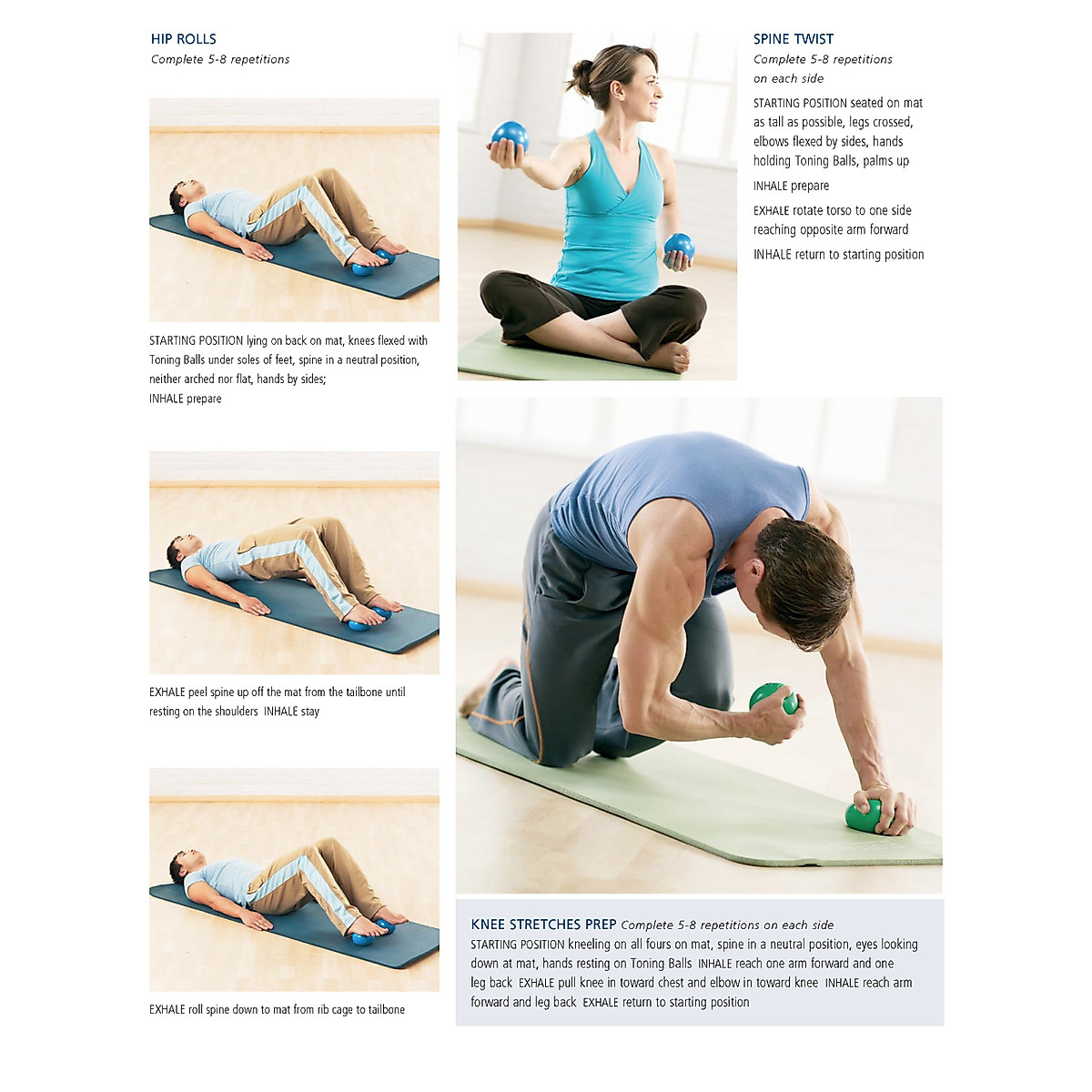 Merrithew STOTT PILATES Toning Ball (Blue), 2 lbs / 0.9 kg