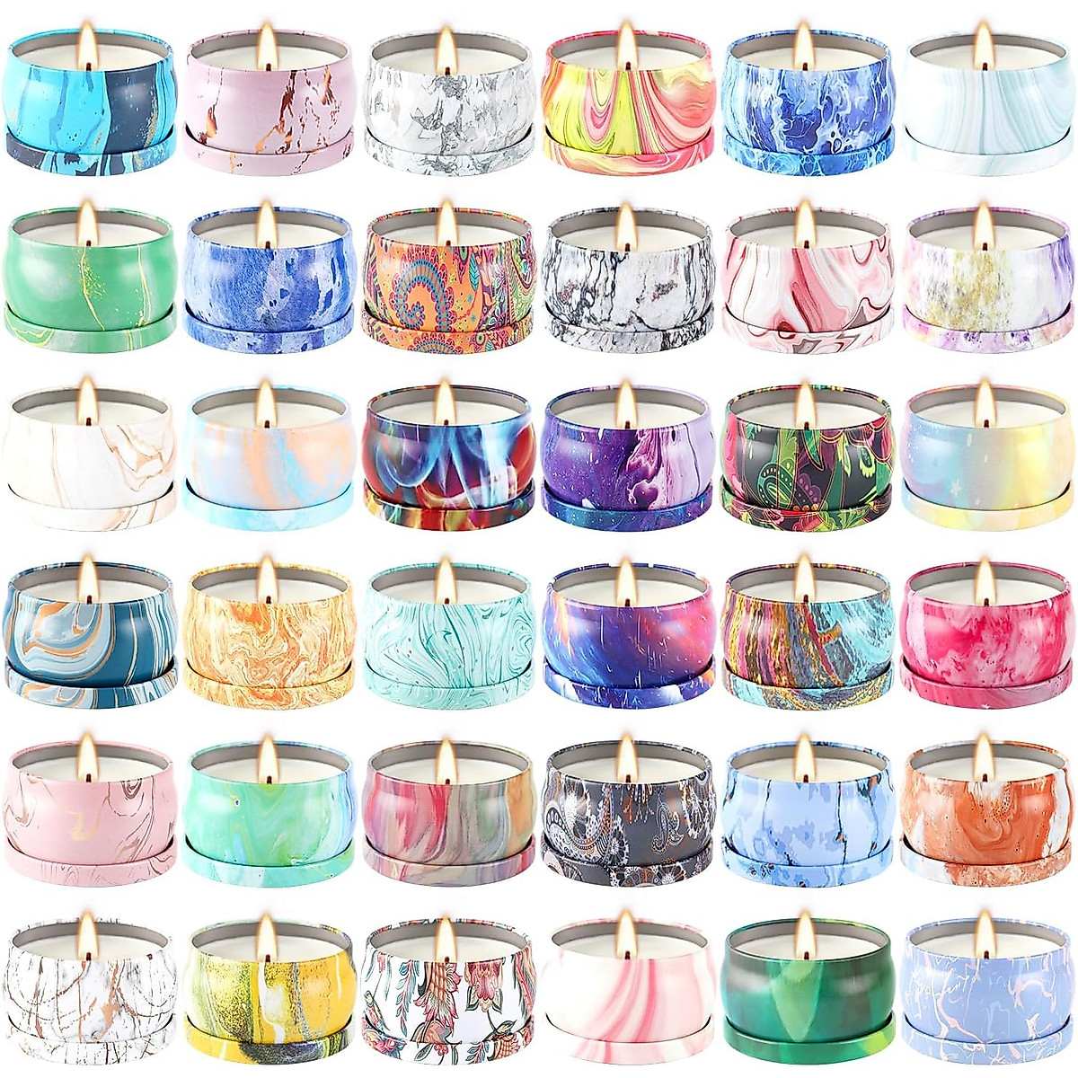 YOROXRG 36 Packs Scented Candles Gift Set, Fragrances Candle for Women, 2.5 OZ Portable Jar Candle for for Spa, Yoga, Bath, Aromatherapy, Stress Relief