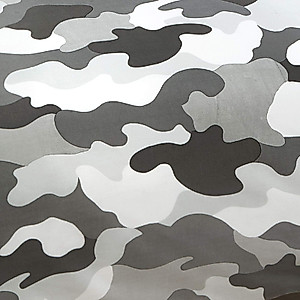 Price Right Home Grey Army Camouflage Reversible UK Single/US Twin Unfilled Duvet Cover and Pillowcase Set