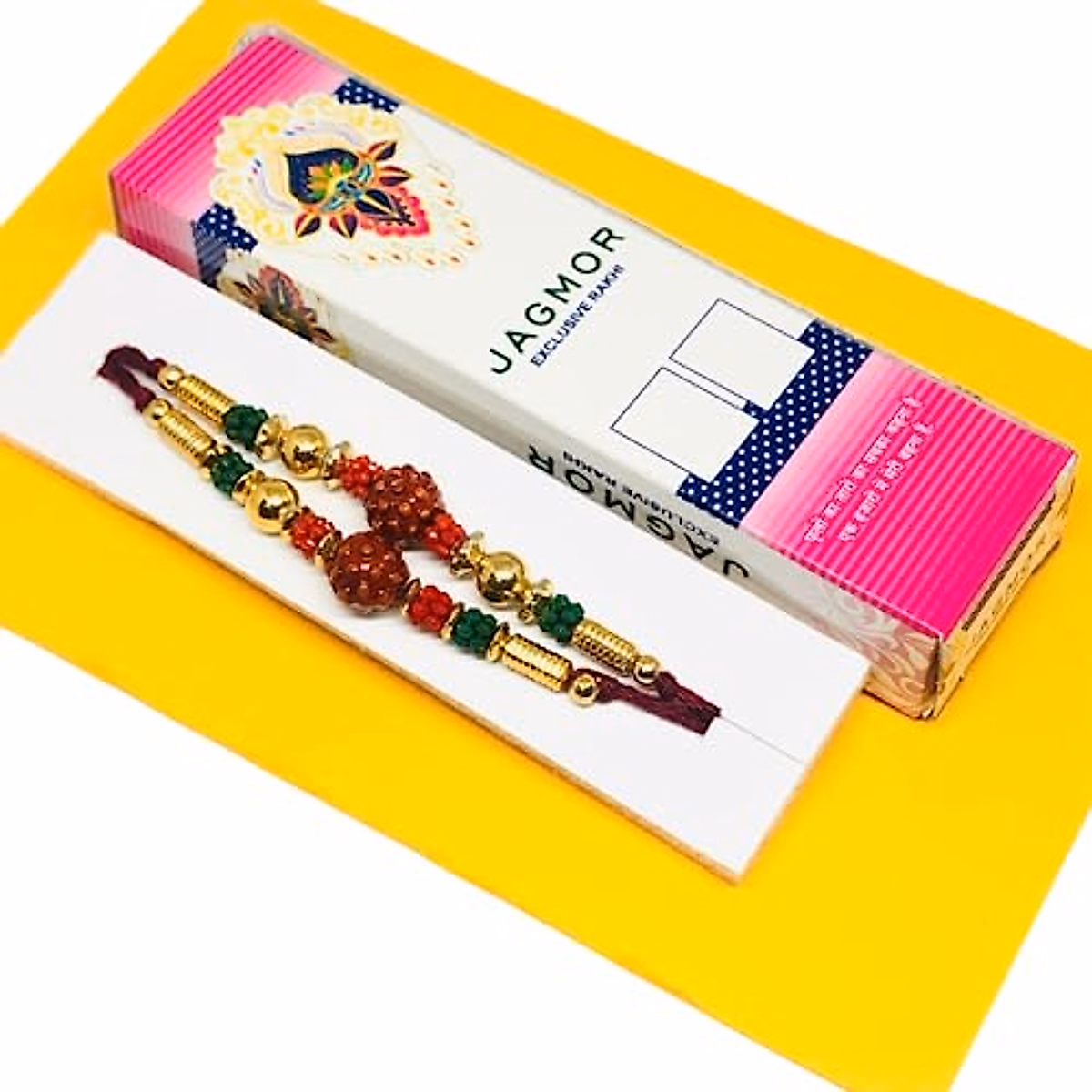 Set of Two Rudraksha Rakhi Thread. Raksha bandhan Gift for your Brother Vary Color and Multi Design