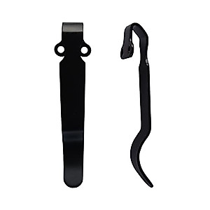 KNIFIUS 2 pcs Deep Carry pocket clips,Titanium Alloy Pocket Clip for EDC Knife, Practical Waist Accessories for Outdoor (B)