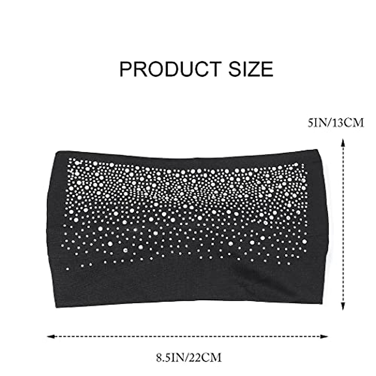 CAKURE Crystal Headband Rhinestone Black Head Wraps Wide Knotted Head Band Turban Party Night Club Hairbands Glittery Hair Accessories for Women and Girls (Set 1) (Type A)