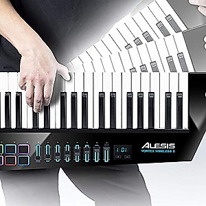 Alesis Vortex Wireless 2 - High-Performance USB MIDI Wireless Keytar Controller with Professional Software Suite Included,Black