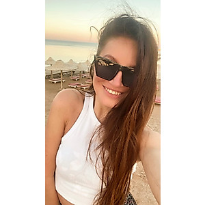 FEISEDY Vintage Polarized Square Cat Eye Sunglasses Women Trendy Fashion Cateye Polarized Sunglasses B2692