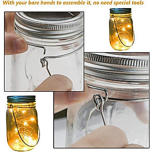 DOITOOL Mason Jar Wire Hangers 8 Pack Stainless Steel Wire Handles for Wide Mouth Mason Jars, Canning Jars, Canning Jars Hanger, Jar Hanging Hook Compatible for 86mm Regular Mouth