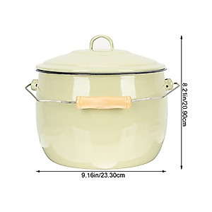 Zerodeko Enamel Kitchen Canister Food Storage Container Enamel Rice Bowl Flour and Sugar Containers Food Storage Containers for Dry Food Sugar Coffee Tea Light Green