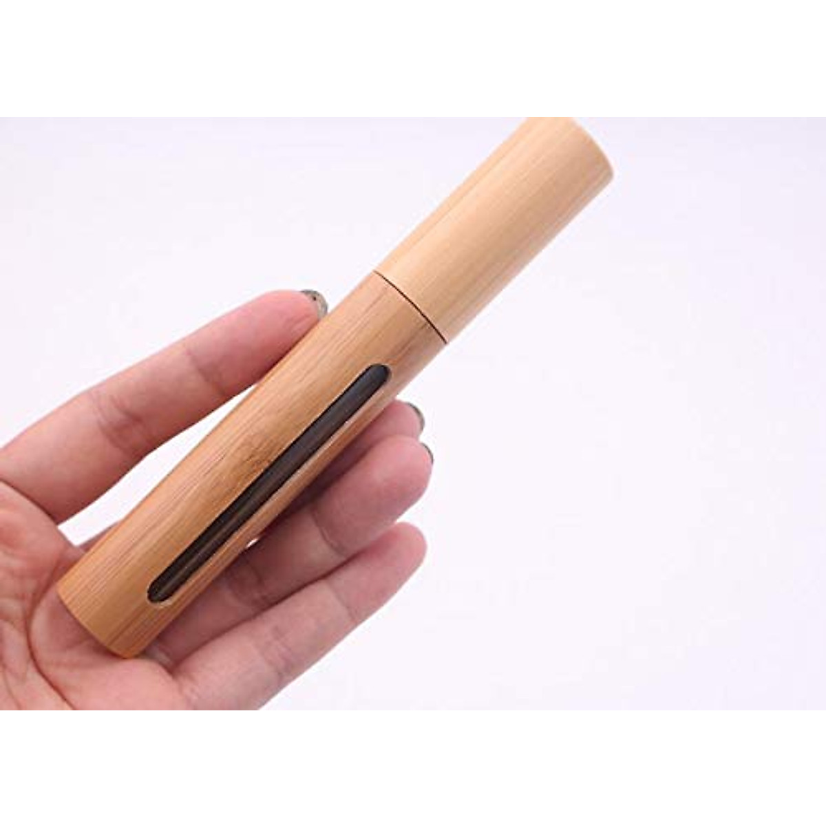 NATUWORLD 2Pcs 6ml Bamboo Mascara Tube Bottles Refillable Empty Eyelash Container Vials with Eyelash Wand and Plug for Castor Oil Eyelash Growth Oil DIY Mascara Travel Bottles Makeup Beauty Tools