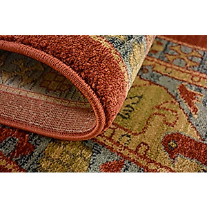 Unique Loom Sahand Collection Traditional Geometric Classic Red Area Rug (7' 0 x 10' 0)