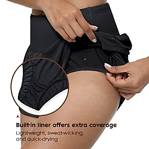 GYM RAINBOW Womens High Waisted Athletic Shorts Lightweight Quick Dry Workout Gym Running Shorts with Pockets(#1 Black,Large)