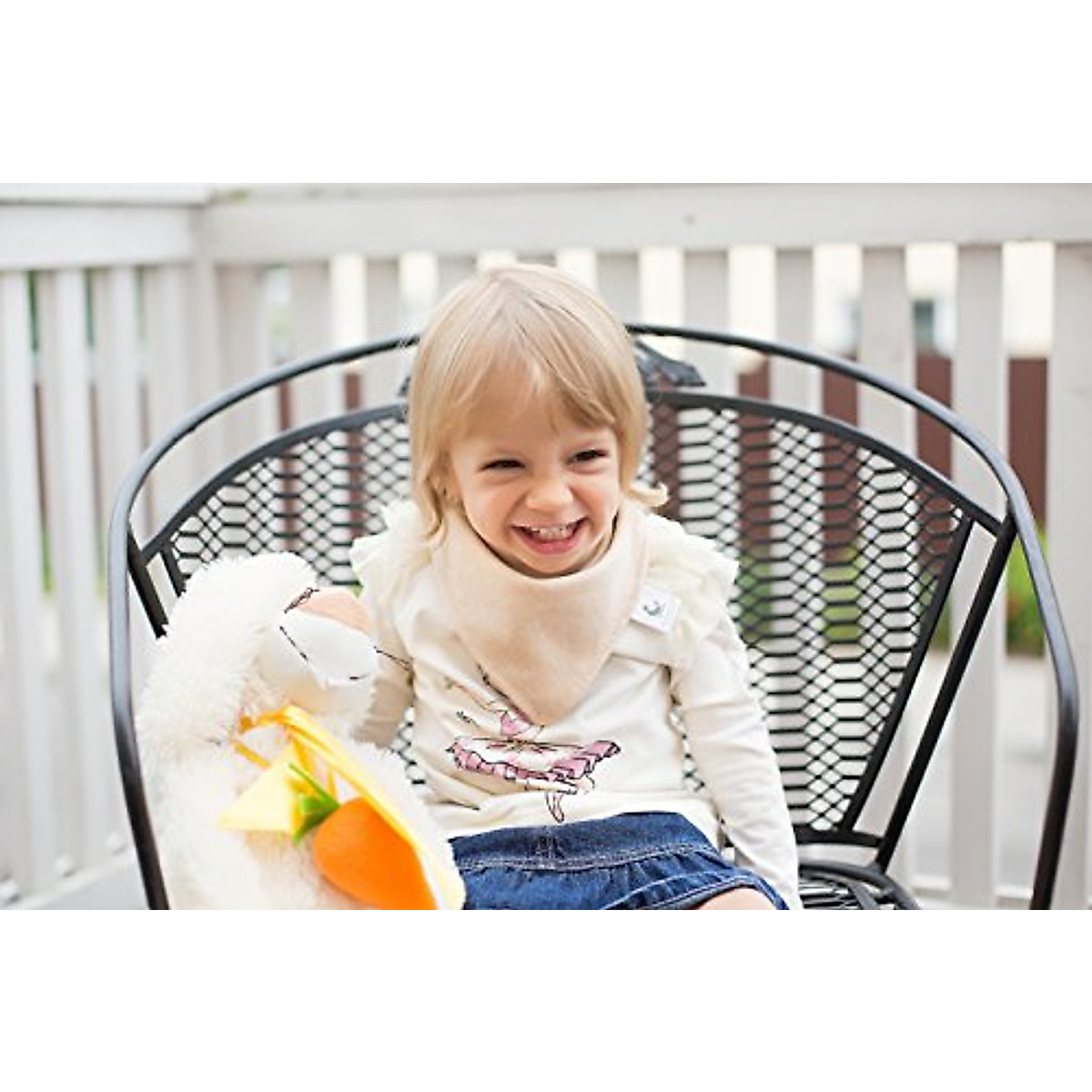 5-Pack Stylish Baby Bandana Drool Bibs 2 Ply 100% Naturall Colored Cotton - Neutral and Absorbent for Boys and Girls