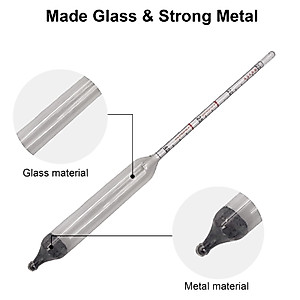 kobeIeen Maple Hydrometer Measure Sugar and Moistures Content (Density) of Boiled Baumes and BrixScale