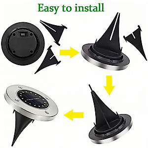 VVoodeinck 12 Pack LED Garden Lamp Solar Outdoor Waterproof Garden Floor Garden Lamp Outdoor Solar Lamp Courtyard Waterproof Floor Lamp Solar Buried Lawn Lamp(White Light)