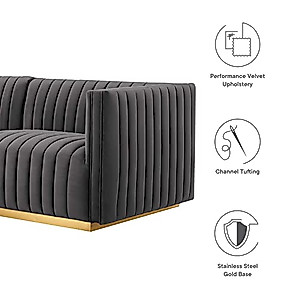 Modway Conjure Sectional, Gold Gray