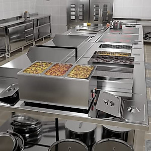 KoolMore Commercial Bain Marie Countertop Food Warmer, Soup Station, and Buffet Table Server with Three Serving Section, Stainless-Steel Steamer with Auto Shut Off (CFW-3), Silver