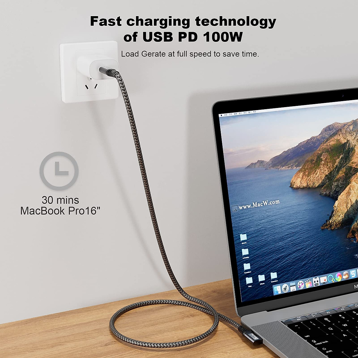 HOTUTUKI USB C to C 3.2 Gen 2×2 Cable 100W/20Gbps [6.6FT/2m] 4K Video Output Fast Charge Compatible with Thunderbolt 3/4 for MacBook iPad Galaxy Pixel Dell Yoga 27 Dell LG Type C Display Monitor etc.…