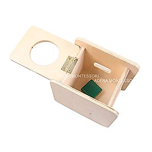 Adena Montessori Imbucare Box w/ Rectangular Prism Sliding Top Box Montessori Montessori Toys for Toddlers