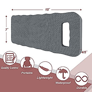 Altdorff Thick Kneeling Pad, Waterproof and Comfortable Garden Knee Pads, Multi-Functional Kneeler Pad for Gardening, Baby Bath, Yoga, Praying and Exercise (Grey-2 Pack)