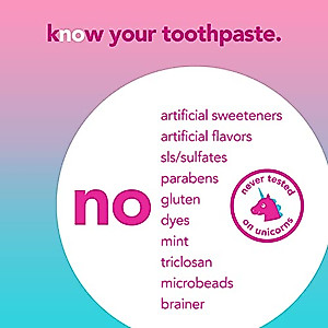 hello Unicorn Sparkle Kids Travel Toothpaste, Fluoride Toothpaste with Natural Bubble Gum Flavor, Travel Size 24 Pack, 1 OZ Tubes