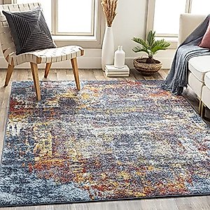Artistic Weavers Eira Modern Abstract Area Rug, 7'10" x 10'3", Blue/Orange
