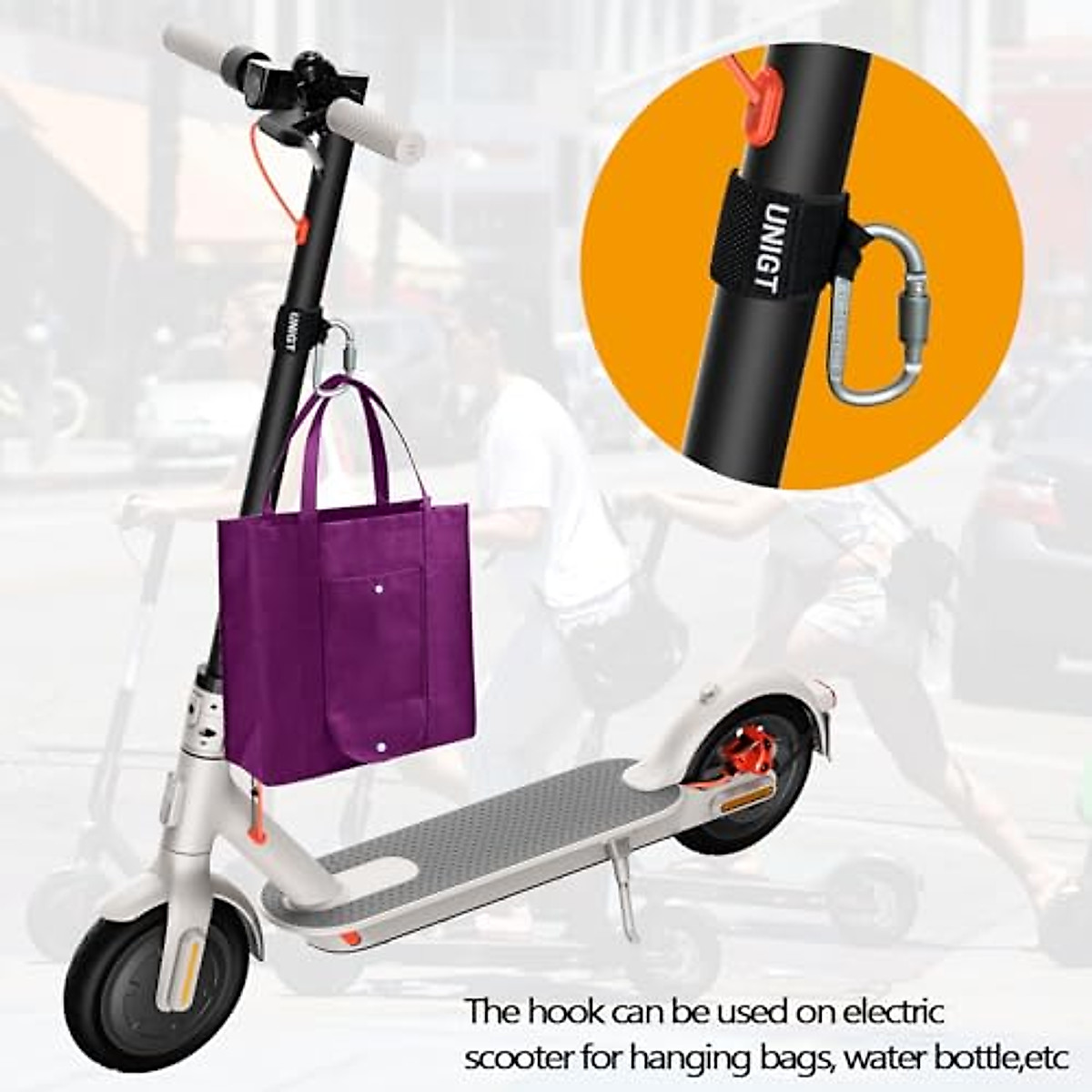 UNIGT 2 Pack UTV Hook for Hanging Headsets, Helmet and Goggles, Multipurpose Carabiners for Electric Scooter Owner Fits 1.5-2.0" SXS Roll Cage Accessory Hook Hanger- Black