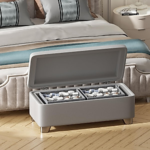 FHSQX 2 Pack Shoe Organizer for Closet,Foldable Shoe Organizer,Fits up to 24 Pairs,Storage Containers With Bottom Support for Shoes