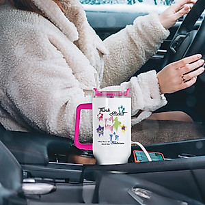 sweet grain 40oz Sublimation Tumbler with Handle and Straw Lid, 20 Pcs Double Wall Vacuum Reusable Stainless Steel Insulated Water Bottle Travel Mug Cup, Mixed Color, DIY Gift