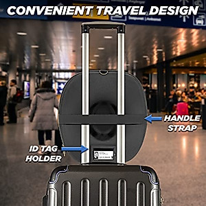 CASEMATIX Hat Case for Fedora, Panama, Bowler Hats and More - Premium Hard Shell Hat Travel Case with Adjustable Carry Strap, Luggage Strap, ID Slot and Protective Insert for Hats With Brims Up To 3"