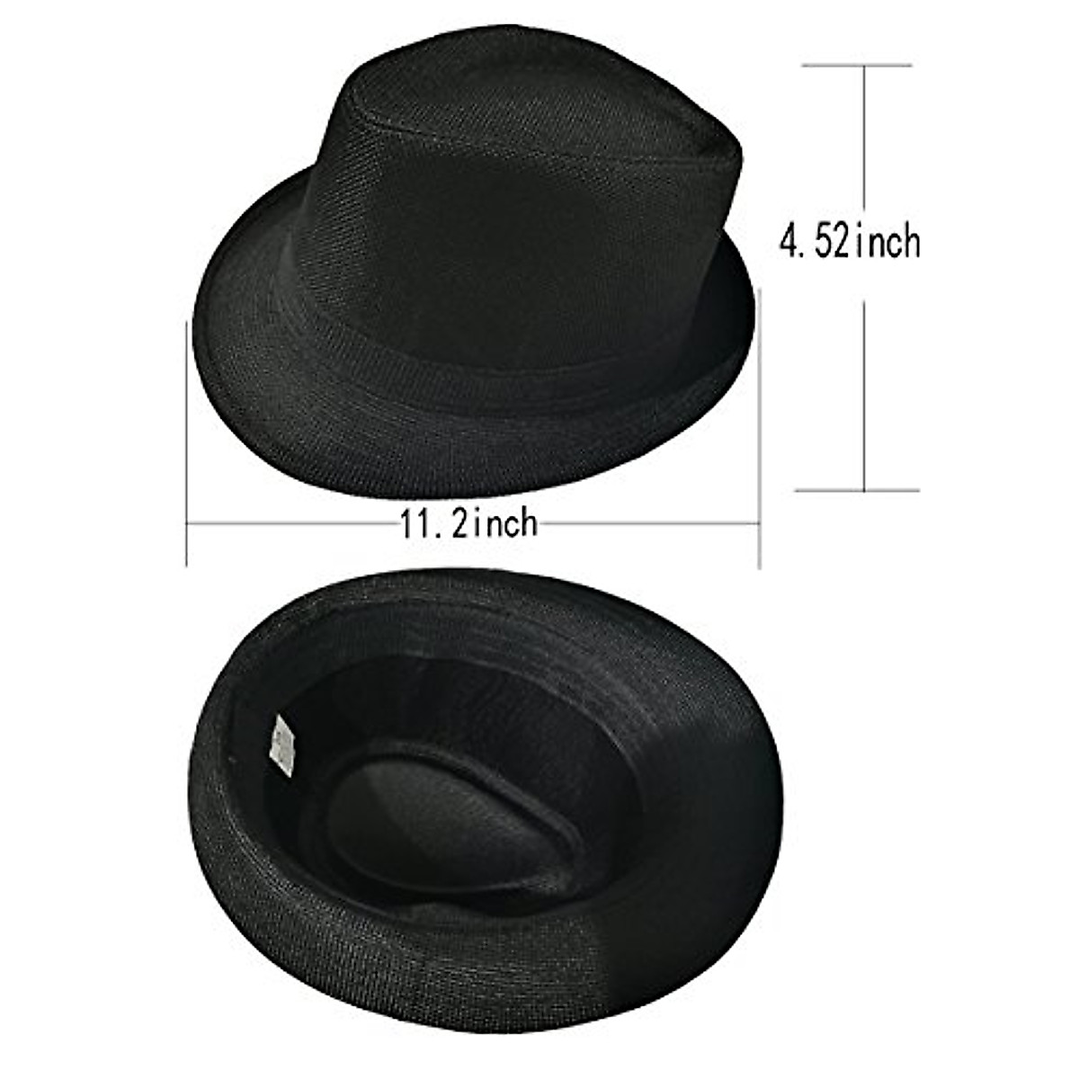 1920s Mens Clothing Gatsby Gangster roaring 20s Costume Accessories Set Fedora Hat and Tie for Gangster Theme Party Halloween(black)