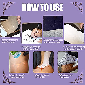 CINRA Tattoo Transfer Paper, 30 Sheets Tattoo Stencil Transfer Paper Tattoo Thermal Stencil Paper 4 Layers 8 1/2" x 11" Tattoo Copy Carbon Tracing Paper for Tattooing, A4 Size