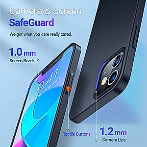 TORRAS Slim Fit iPhone 12 Case/iPhone 12 Pro Case, [Slim Yet Protective][Velvety Feel] Non-Slip Matte for iPhone 12 Slim Case/iPhone 12 Pro Thin Case 6.1 inch 2020, Graphite Black