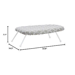 Amazon Basics Tabletop Ironing Board with Folding Legs - Trellis Removable Cover