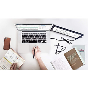 SideTrak Slide Portable Monitor 12.5" Screen with Carrying Case - Attaches to Your Laptop for Easy Travel - Efficient USB Power - Fits Mac and PC 13"-17" Laptops - Full HD IPS Display (Patent Pending)