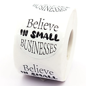 Littlefa 1.5” Believe in Small Businesses Stickers,Thank You Stickers,Bakeries Stickers,Handmade Stickers,Small Business Stickers, Envelopes Stickers, Gift Bags Packaging 500 PCS