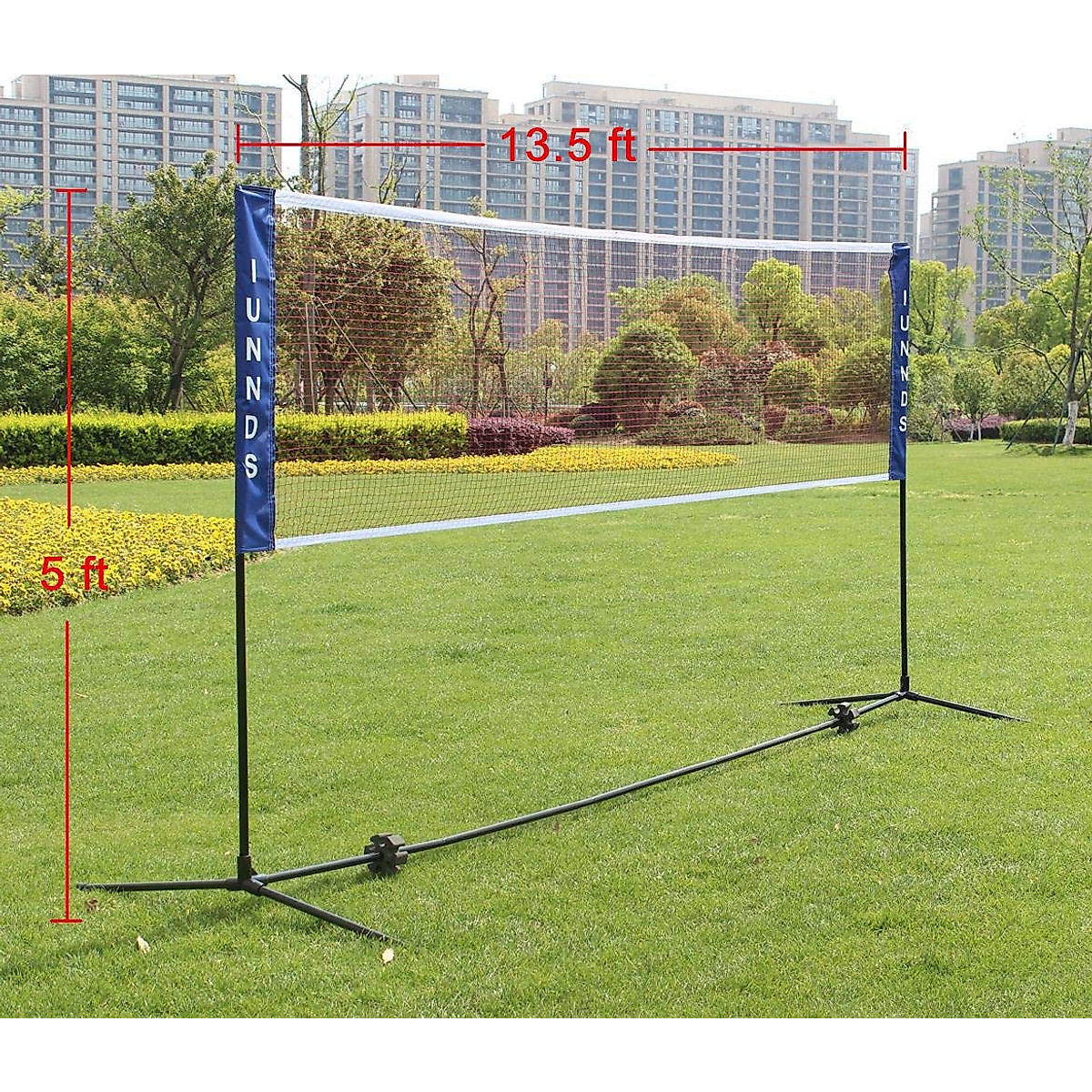 Sports God Portable Badminton Volleyball Tennis Net Set with Stand/Frame (14 ft)
