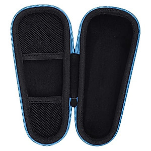 Khanka Hard Travel Case Replacement for Braun Series 3/5 5018s 3010 340S-4 3050 390CC-4 380S-4 3040 Electric Foil Shaver Men's Razor, Case Only (Black&Blue)