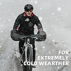 ROCKBROS Bike Handlebar Mittens Winter Extreme Cold Weather Mountain Commuter MTB Fat Bike Bar Covers Cyclist Pogies Mitten