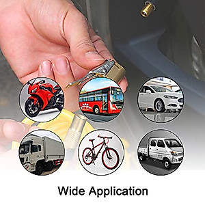 Kabcifea 10 PCS Heavy Duty Brass Air Chuck Set,Dual Head Air Chuck,1/4 Inch Dual NPT Closed Ball Air Chuck,Closed Flow Tire Chuck,Air Hose Quick Connect Adapter with 1 PCS Thread Seal Tape