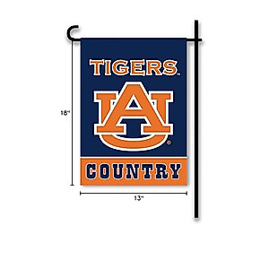 BSI NCAA Auburn Tigers 2-Sided Country Garden Flag, Team Color