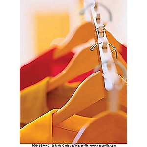 Wooden Top Hanger with Natural Finish, Space Saving 17 Inch Flat Hangers with Chrome Swivel Hook & Notches for Hanging Straps (Set of 25) by The Great American Hanger Company