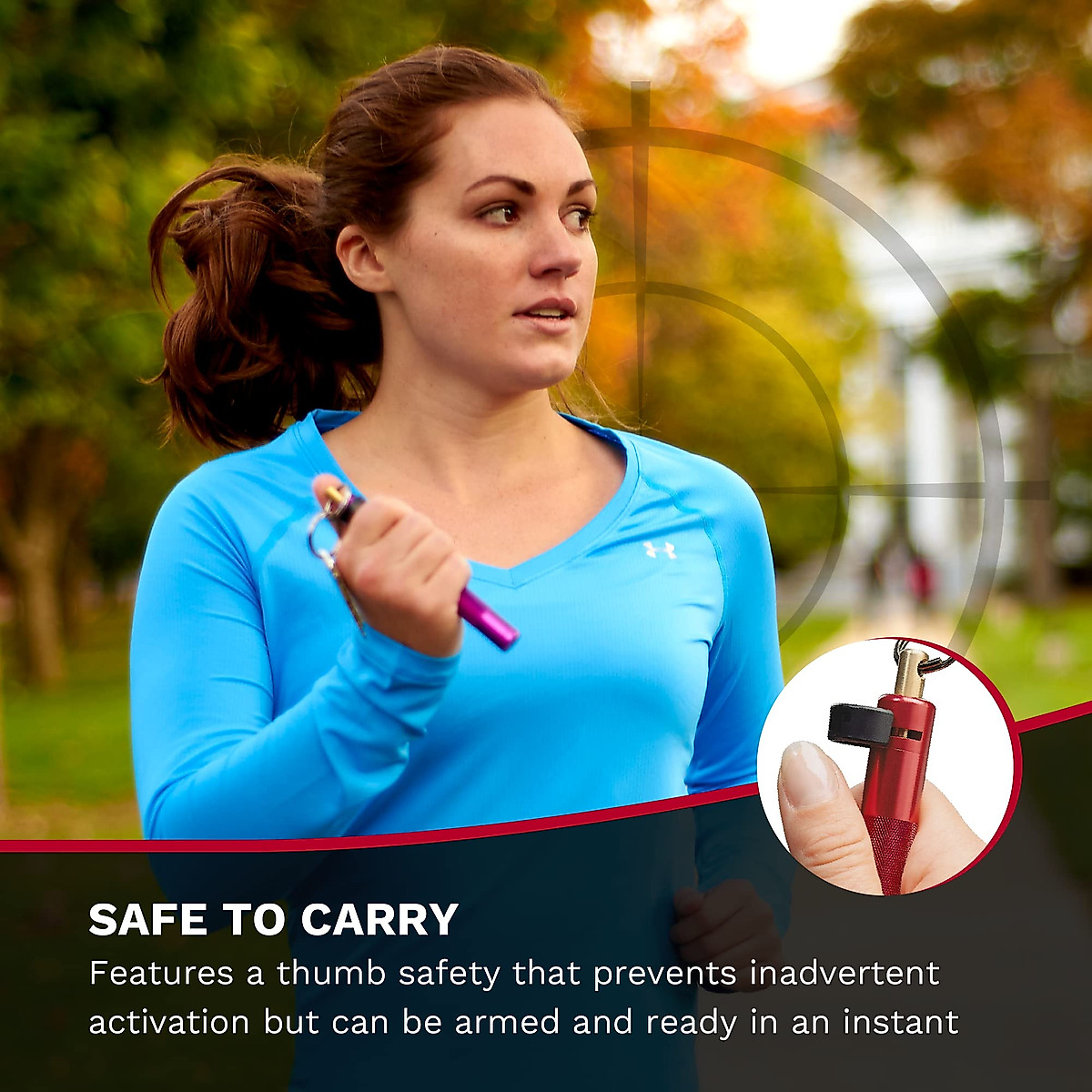 ASP - D2 Metro Defender Pepper Spray, Self-Defense for Women and Men, Quick-Release Personal Defense Equipment, Personal Protection Device, Safety Running Gear, Personal Security Devices, 0.10 Ounces