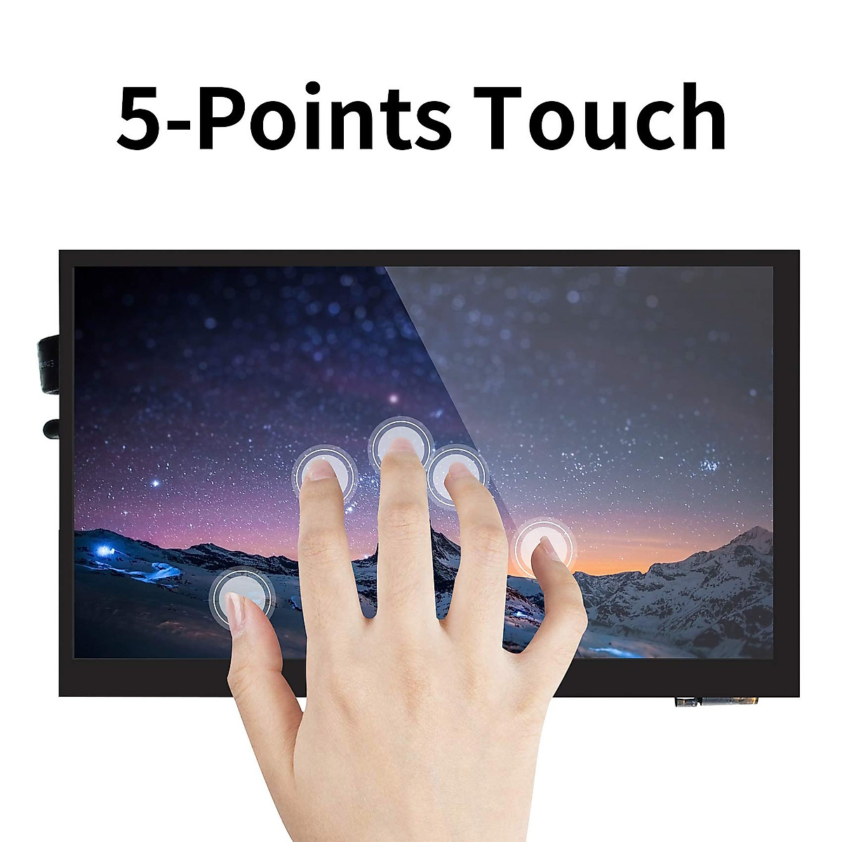 Ingcool 7 inch Raspberry Pi Screen Display 1024x600 7'' HDMI LCD IPS Touchscreen Monitor for Raspberry Pi 4 3 Zero B+ B A+, Jetson Nano, Windows 10 8 7, Xbox360, PS4, Switch