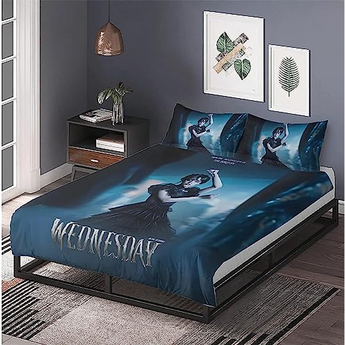 yasedse Wednesday TV Girl Bedding Sets,Ultra Soft Microfiber Microfiber Duvet Cover Set 3 Pieces with 1 Duvet Cover + 2 Pillowcases,Beding Set