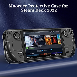 Protective Case for Steam Deck, Mooroer Steam Deck Clear Case, TPU Soft Steam Deck Cover Case with Full Protection, Steam Deck Accessories Stylish