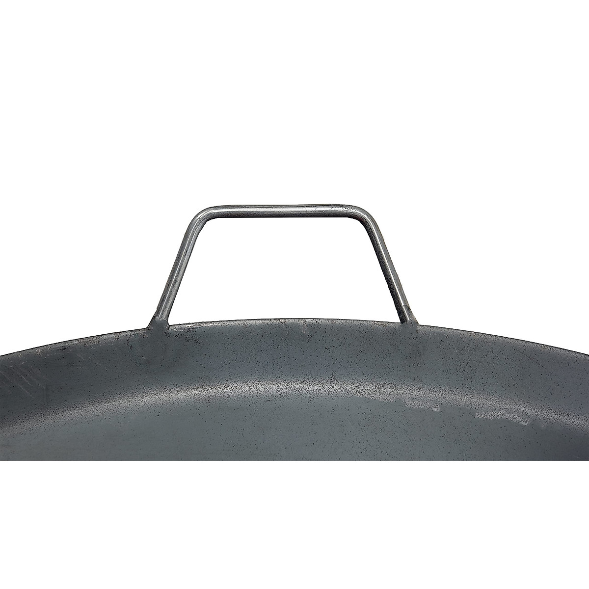 Comal Para Tortillas Grandes Redondo Para Estufas for Tortillas y Quesadilla Carbon Steel Heavy Duty Metal Handle (15.5 Inch)