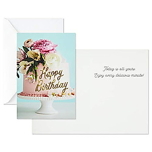 Hallmark Birthday Cards Assortment, Balloons, Cake, Flowers (12 Cards with Envelopes)