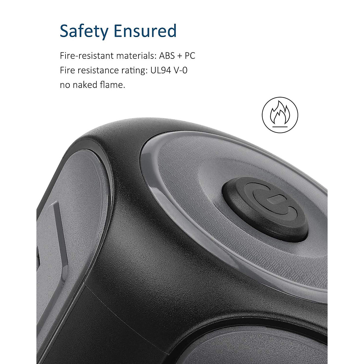 SUPERDANNY USB Surge Protector with 9 AC 4 USB Ports 9.8ft Multiple Electrical Outlet Extender for Home Office Dorm, Black/Wood Grain