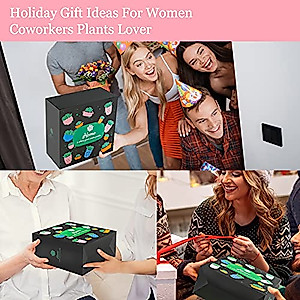 GEMWAVE Small Succulent Pots, Ceramic Pot Planters Cute Office Kitchen Home Decor Gift for Coworkers Handmade Small Plant Pot for Indoor Set of 4 Cool Women Gifts for Plant Lovers